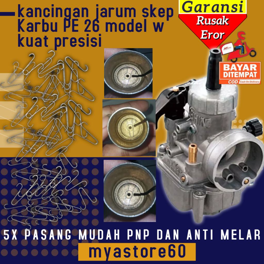 Jual Kancingan Kancing Jarum Skep Sekep Karburator Penahan Jarum Karbu Carburator PE 26 NSR 26 ...