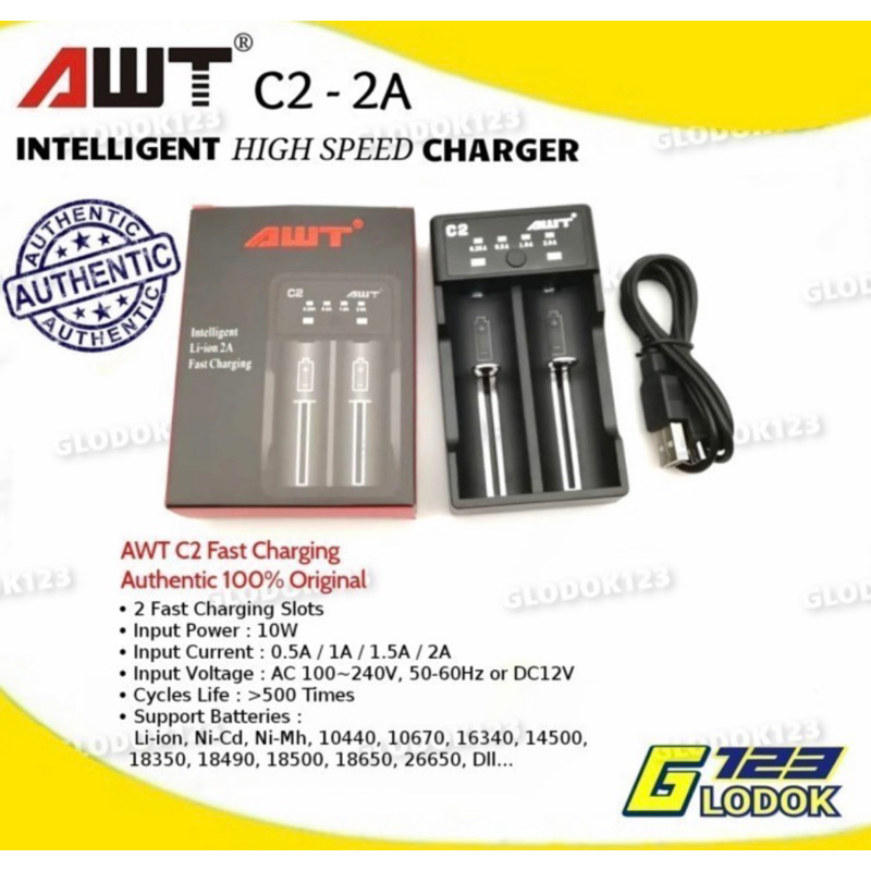 Jual CHARGER AWT AUTHENTIC ORIGINAL BERHOLOGRAM | Shopee Indonesia