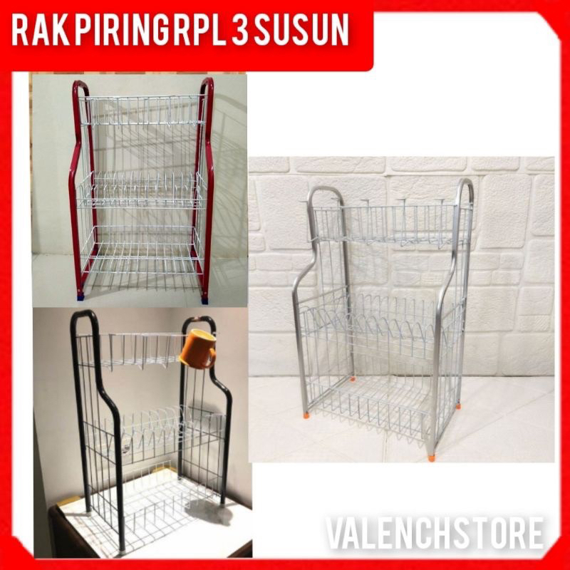 Jual RAK PIRING PIPA BESI 3 SUSUN RPL RPK /RAK DAPUR / RAK PIRING 3 ...
