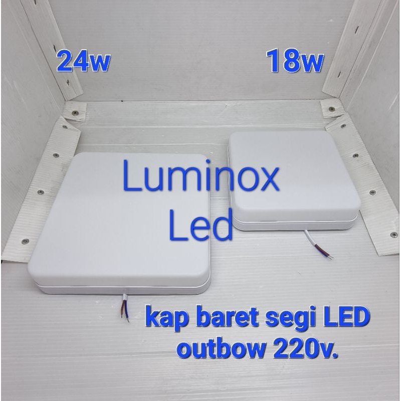 Jual kap baret led segi bulat 18w 24w 18watt / teras plafon led outbow ...