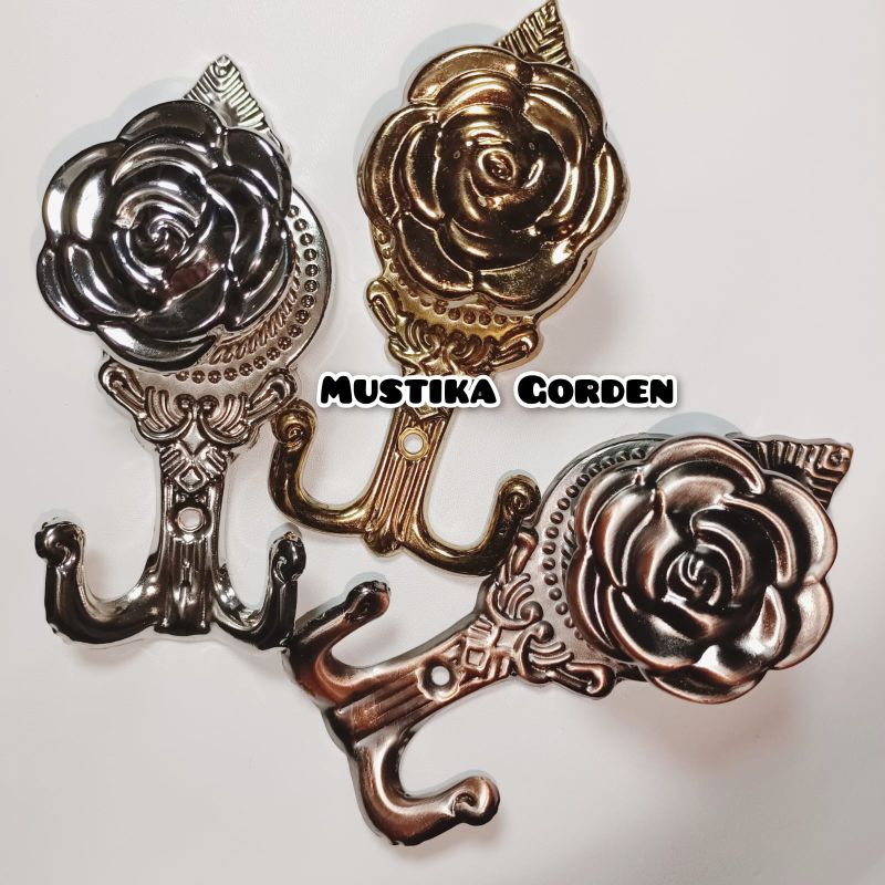 Jual Hook Gorden Cantolan Gordyn Tempat Tali Hordeng Model Mawar Besi ...