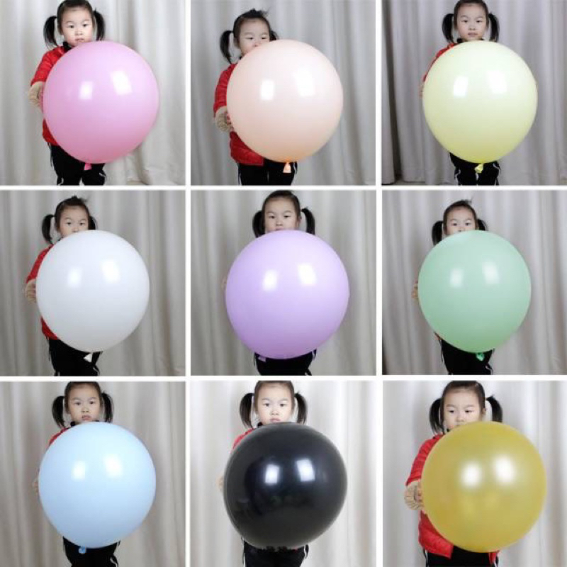 Jual Balon Latex Jumbo 18 Inch Pastel Doff / Balon Patel Jumbo 18 Inch ...