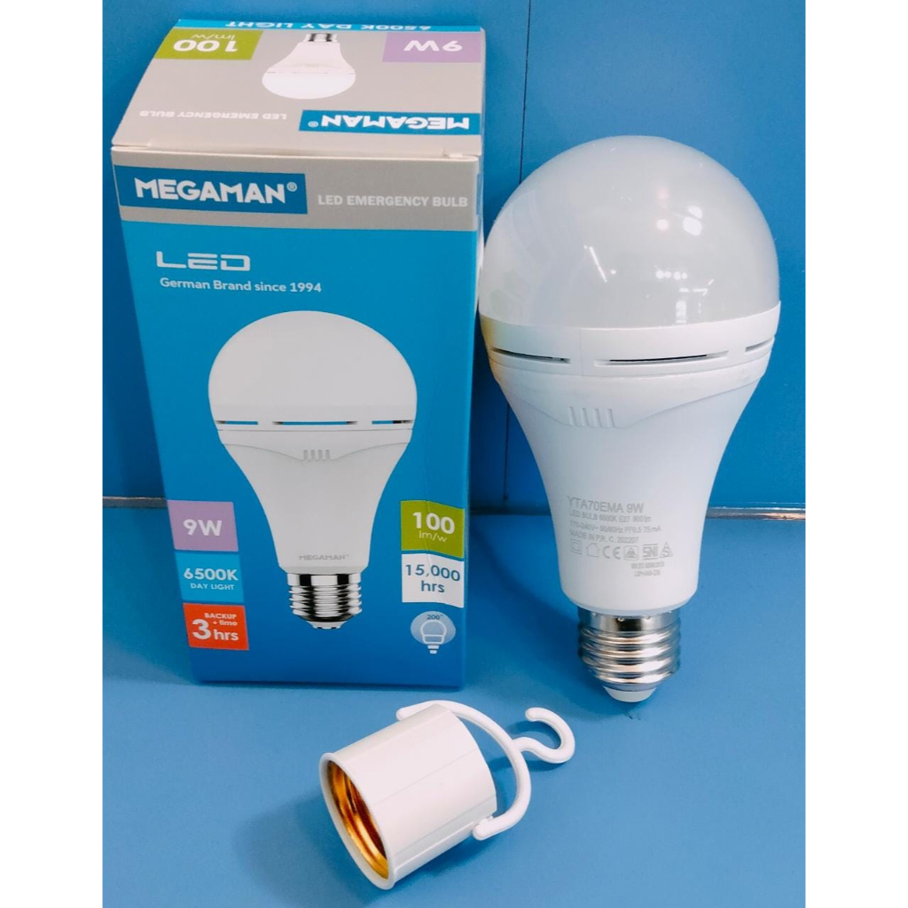 Jual MEGAMAN LAMPU LED BULB EMERGENCY 9W LAMPU DARURAT BOHLAM EMERGENCY | Shopee Indonesia