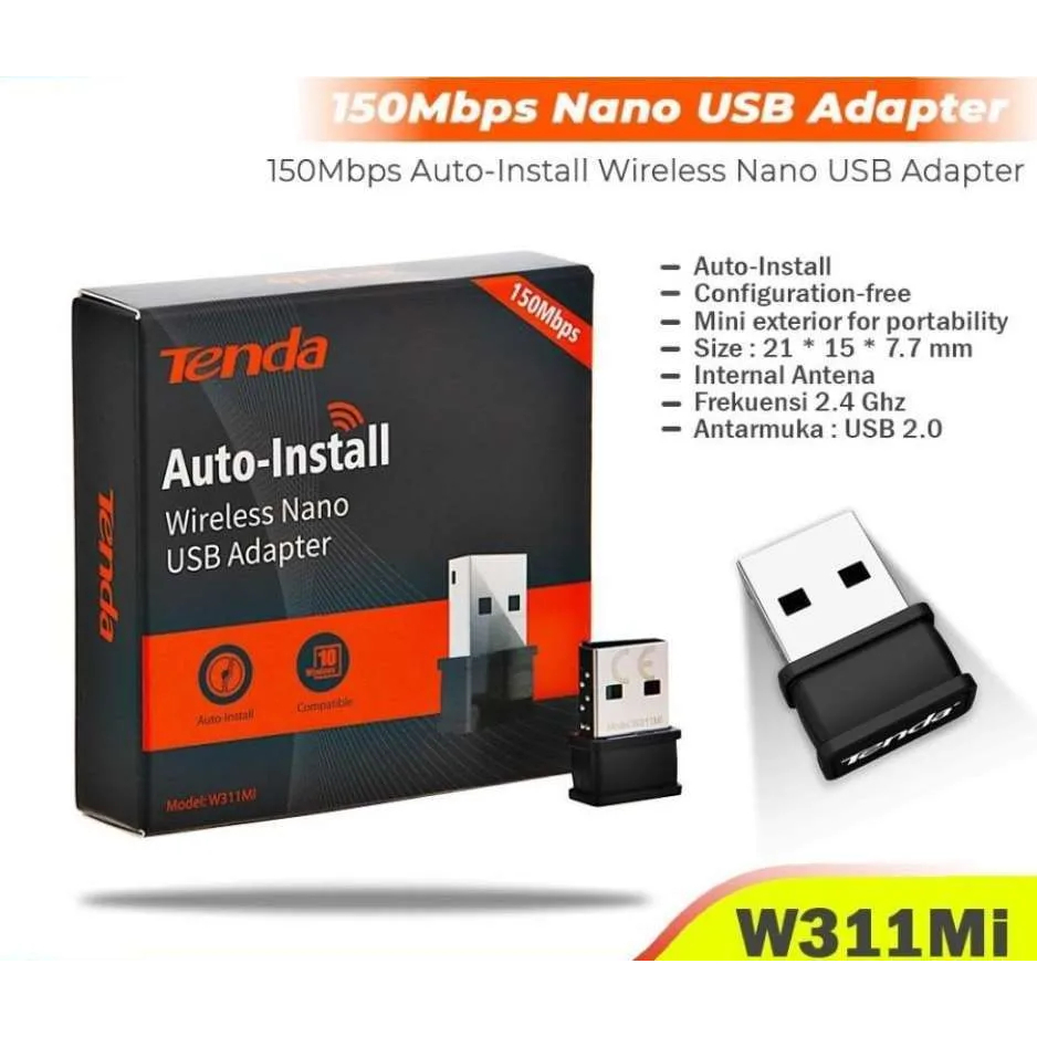 Jual USB WIFI TENDA W311MI WIRELESS ADAPTER 150Mbps | Shopee Indonesia
