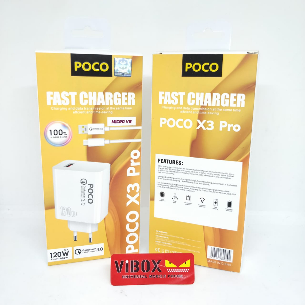 Jual Charger pocophone poco X3 Pro 5G 120w Support FastCharging qc3.0 ...
