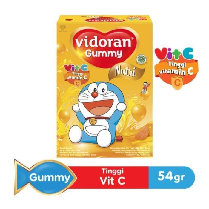 Jual Vidoran Gummy Nutri - Vitamin C (3 sachet x 18gr) | Shopee Indonesia