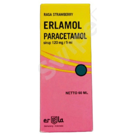 Jual ERLAMOL Erela SIRUP 120MG Paracetamol 60ML | Shopee Indonesia
