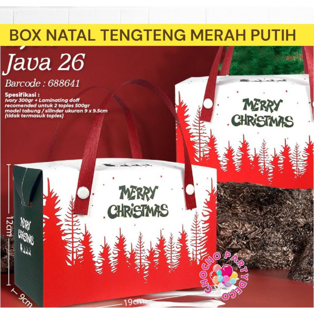 Jual Box NATAL Teng Teng 2 Jar MP / Kotak Kue Natal / Box Merry ...