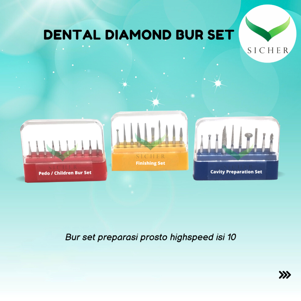 Jual Dental Diamond Bur Set Highspeed/Bur Gigi isi 10pcs | Shopee Indonesia