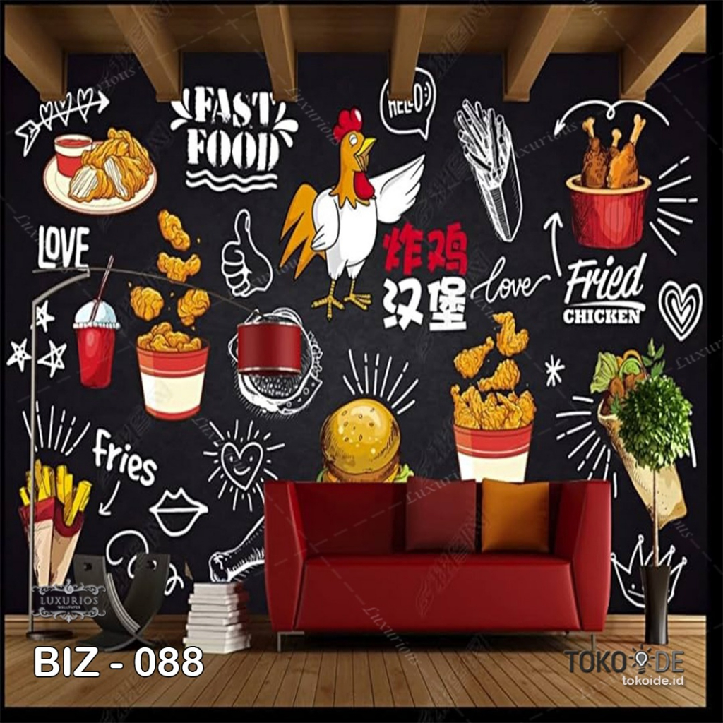Jual Wallpaper Custom Dinding 3D Kafe Walpaper Resto Stiker Sticker ...