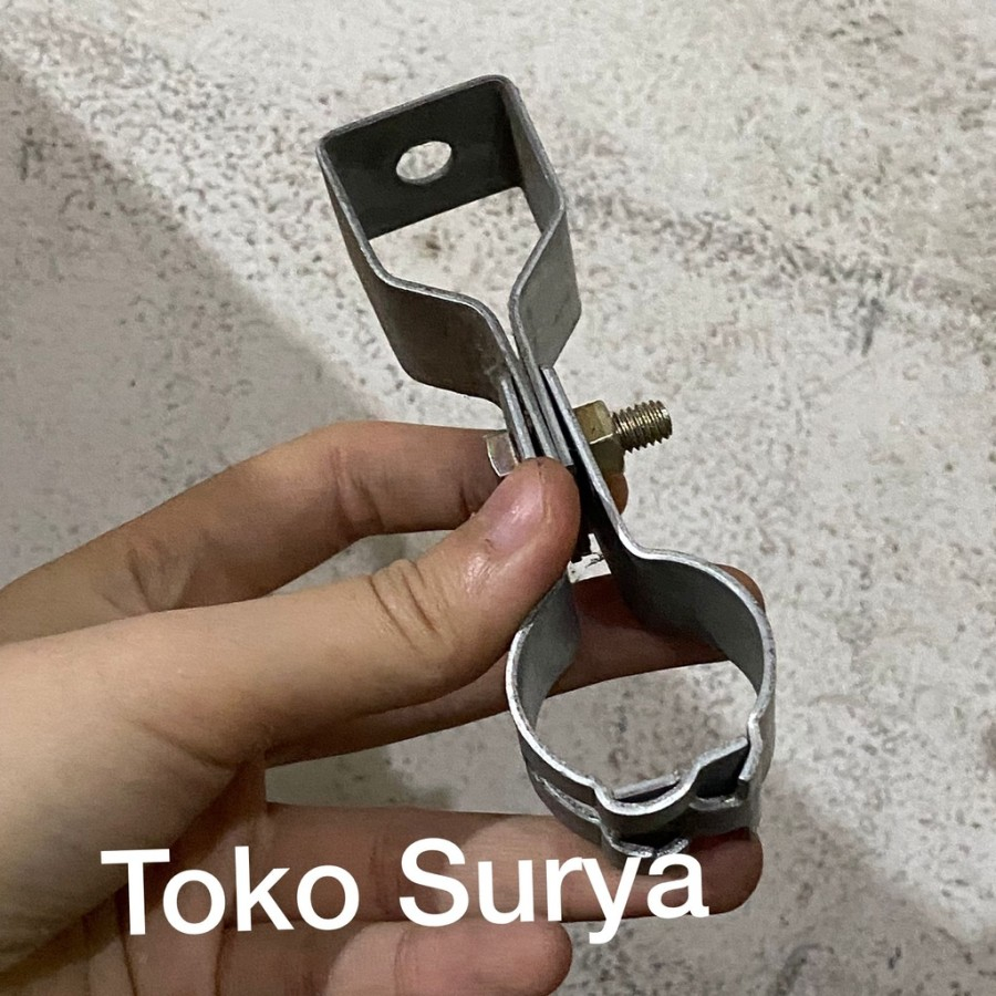 Jual KLEM GANTUNG 1/2" 3/4" 1" inch HANGER CLAMP GALVANIS TEBAL BESI ...