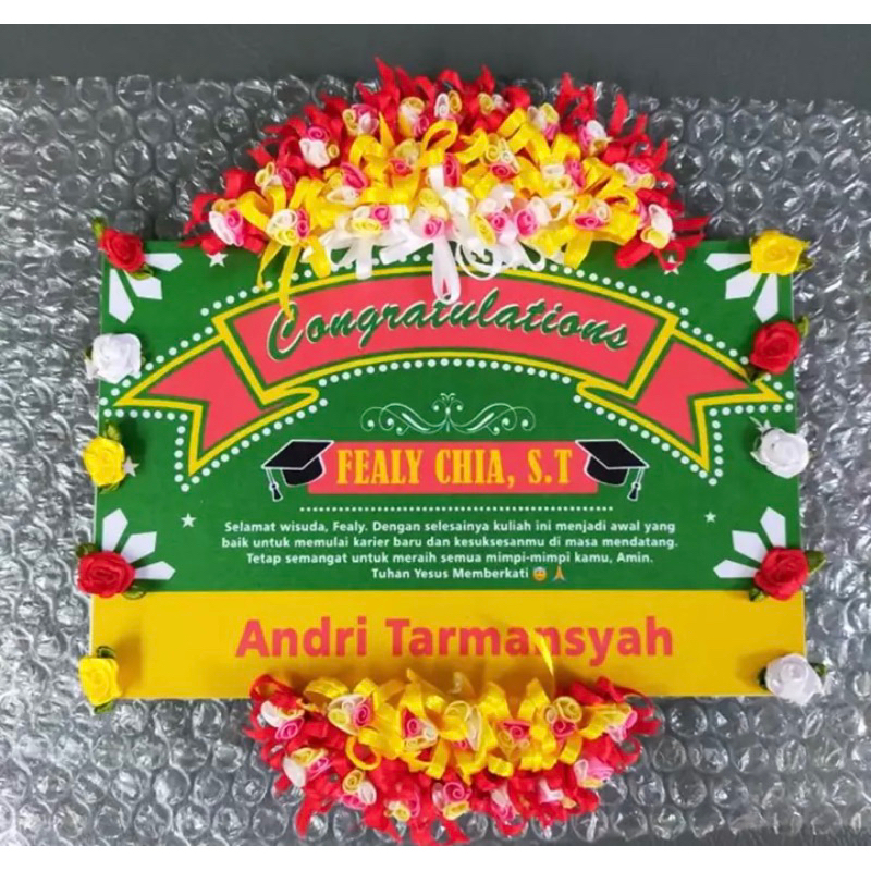 Jual PAPAN UCAPAN TULISAN KADO WISUDA HADIAH GIFT STANDING NAMA GELAR ...
