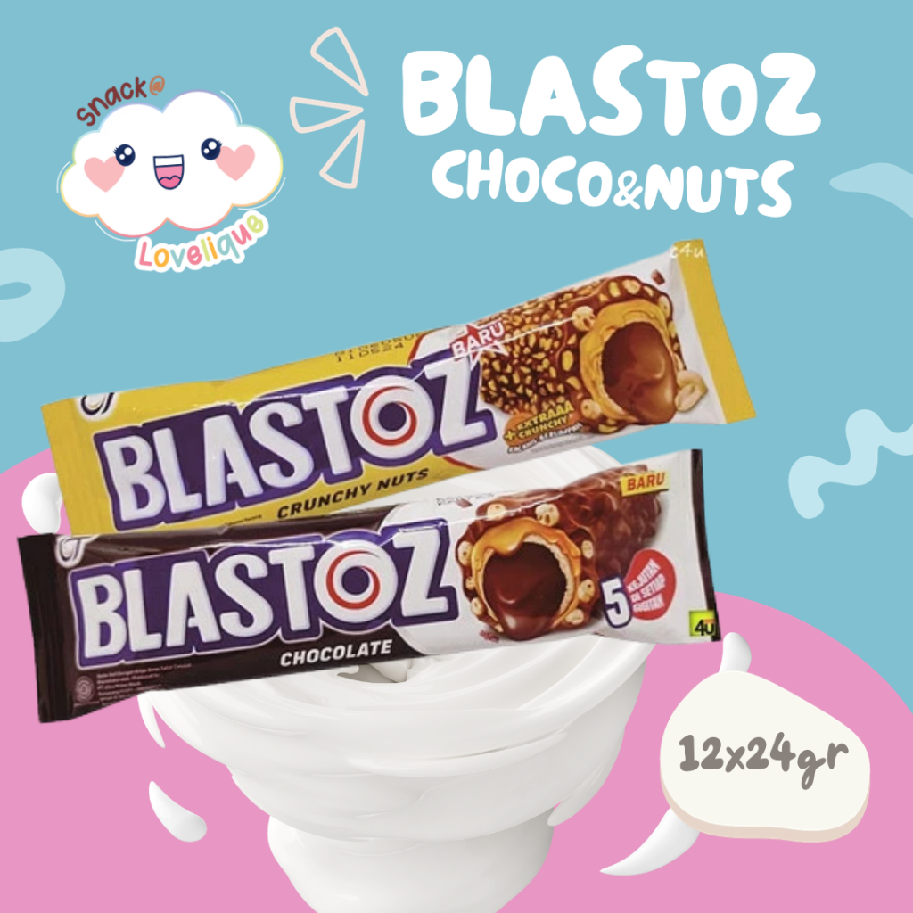 Jual Blastoz Wafer Roll 24gr 1 BOX Isi 12 pcs All Variant ( Chocolate ...