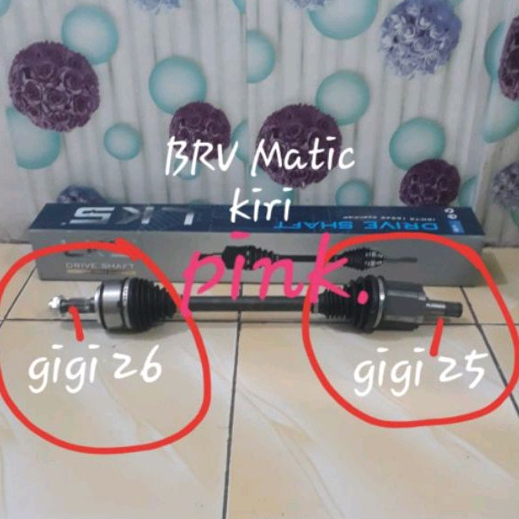 Jual Drive Shaft Cv Joint Assy As Tarik As Roda Depan Komplit Luar Dalam Honda BRV CVT AT Matic ...