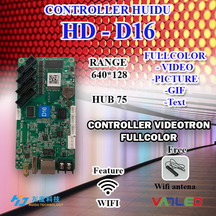 Jual HUIDU HD D16 WIFI KONTROLER FULL COLOR VIDEOTRON | Shopee Indonesia