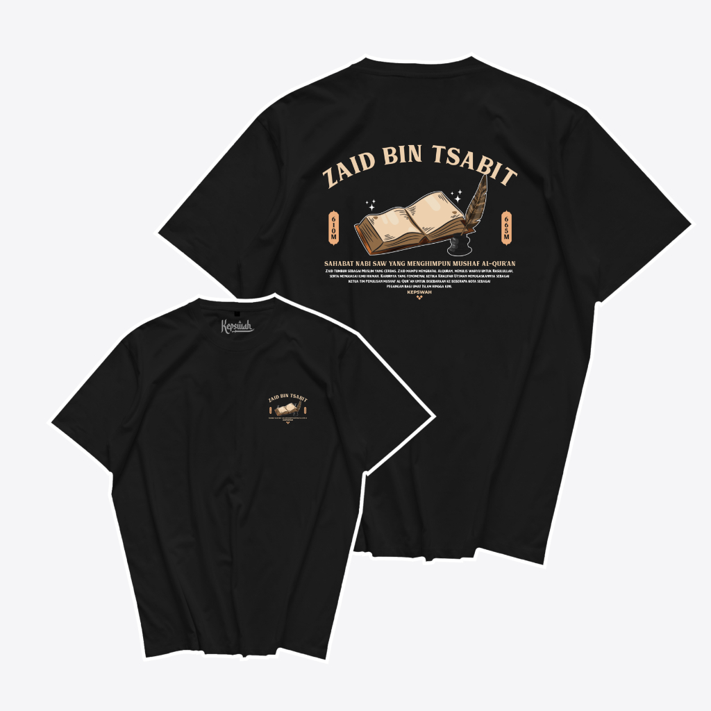 Jual Kepswell Kaos Zaid Bin Tsabit "Sang Tinta Emas Rasulullah" Dakwah ...