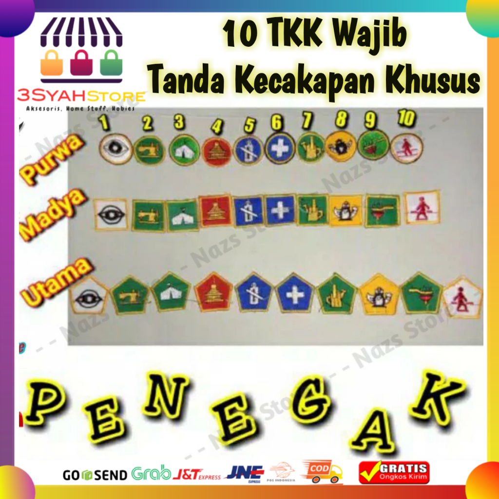 Jual Bet Tanda Kecakapan Khusus TKK Wajib Pramuka Penegak Purwa Madya ...