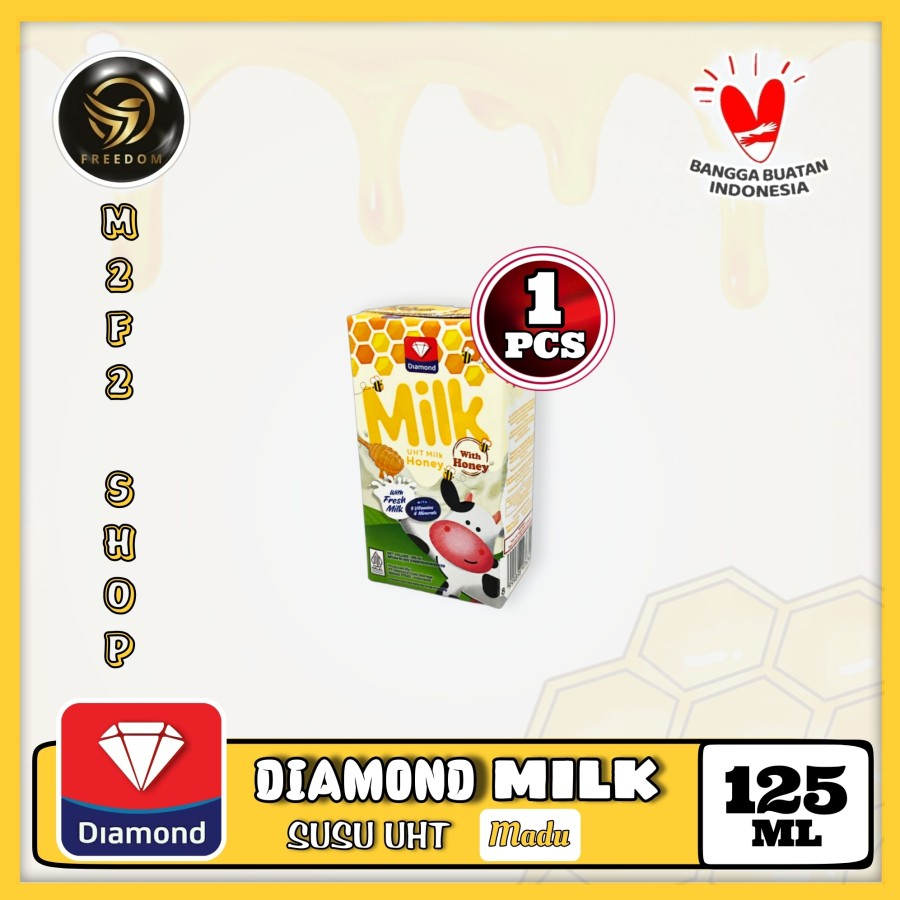 Jual DIAMOND Milk Susu Kotak UHT Honey | Rasa Madu - 125 ml (Kemasan ...
