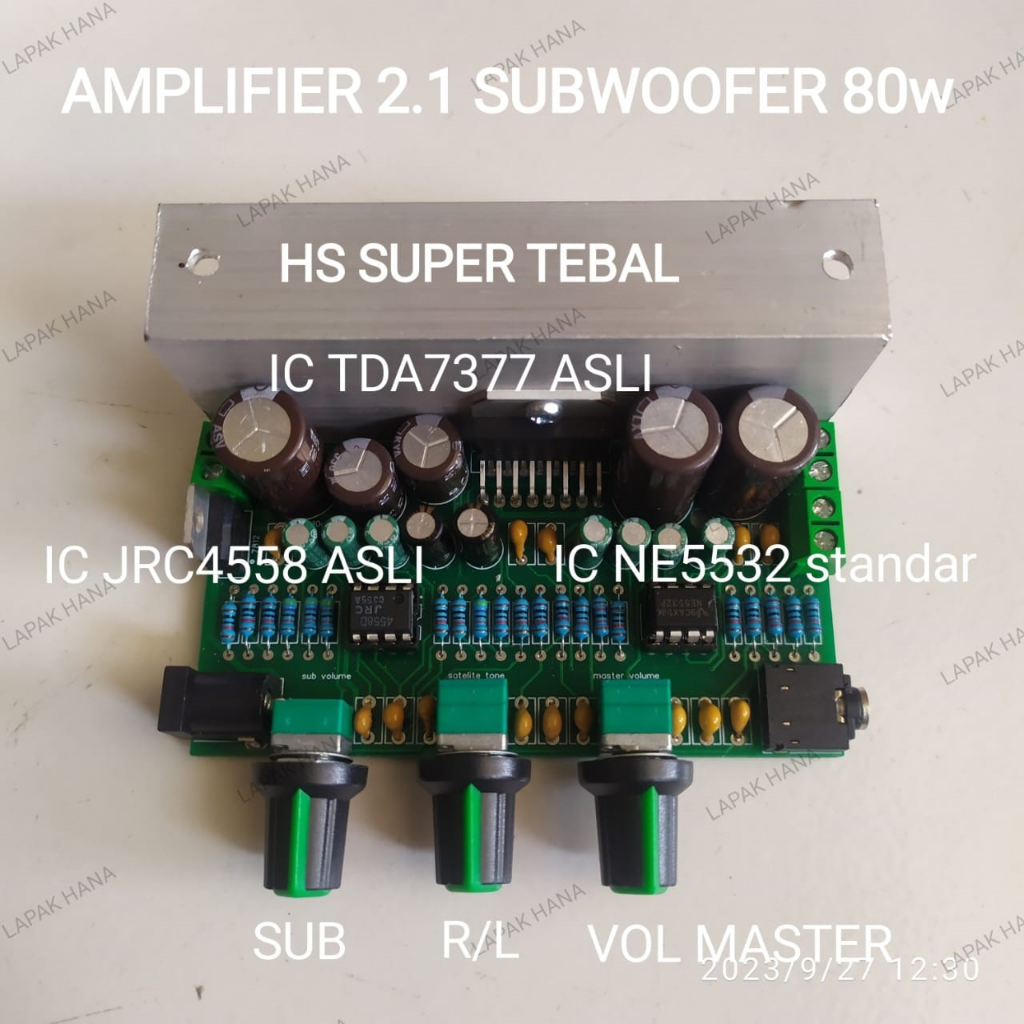 Jual power amplifier 2.1 subwoofer TDA7377 asli kit home theater kit ...