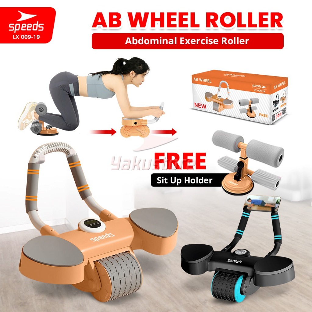 Jual SPEEDS Ab Wheel 2in1 Ab Roller Wheels Plank Trainer Abdominal Core Roller Alat Push Up Sit ...