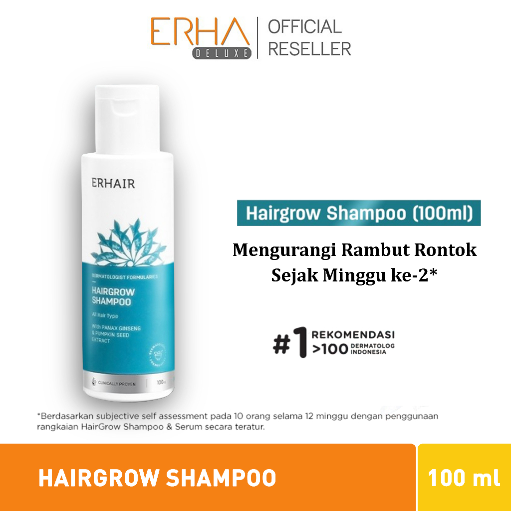 Jual ERHA ERHAIR Shampoo Penumbuh Rambut Rontok ERHA Hairgrow 100 ml ...