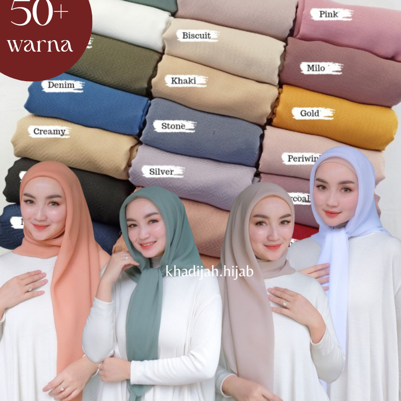 Jual KH Hijab Bella Square 50 Warna Hijab Jilbab Segi Empat Premium - Kerudung Segiempat Bela ...