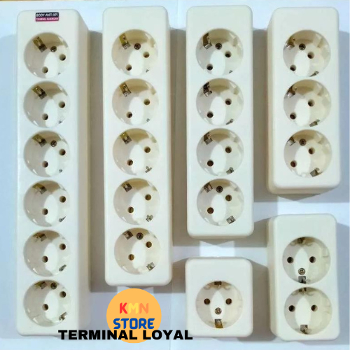 Jual Stop Kontak LOYAL 1 2 3 4 5 6 Lubang / Terminal Kuningan LOYAL / Colokan (TANPA KABEL ...
