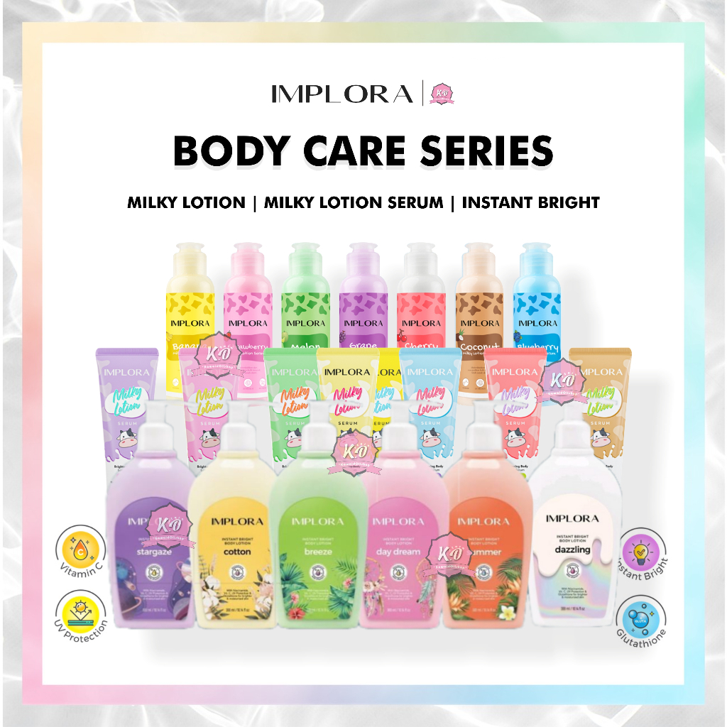 Jual IMPLORA BODY CARE MILKY LOTION / INSTANT BRIGHT LOTION ...