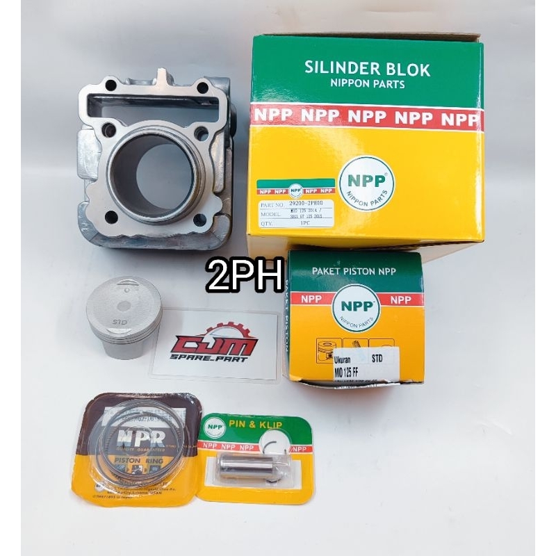 Jual Blok seher Boring cylinder set piston kit mio z m3 soul gt 125 x ride 125 fino fi 125 ...