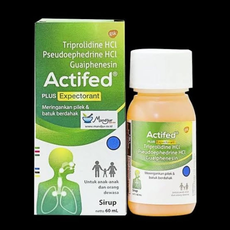 Jual Actifed Plus Expectorant Hijau 60 ML | Shopee Indonesia