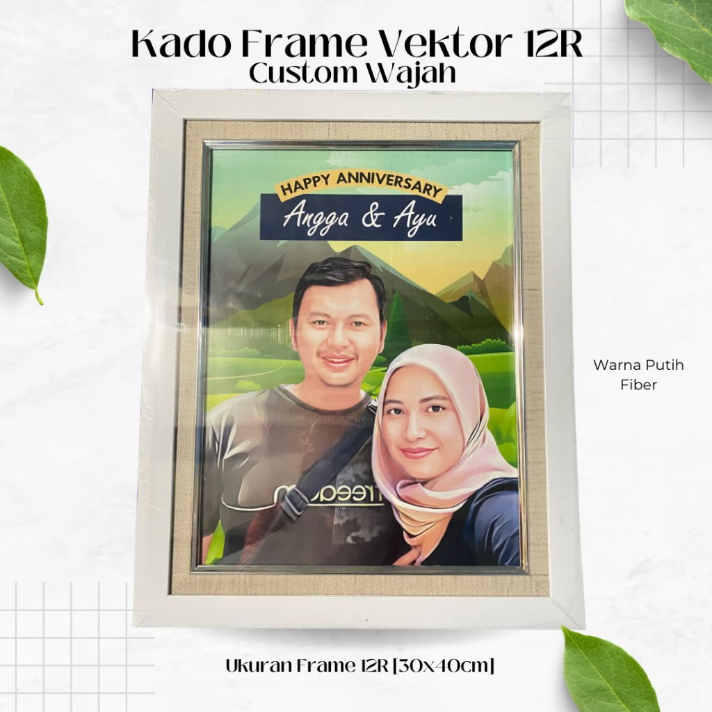 Jual [1 Hari Jadi] Kado Karikatur Custom Wajah Frame 12R Minimalis ...