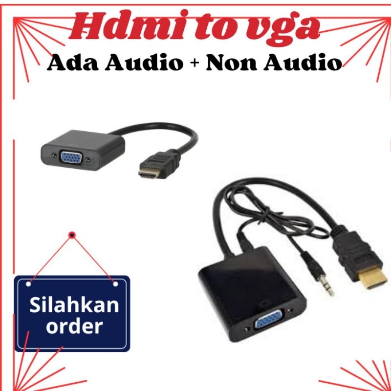 Jual CONVERTER HDMI TO VGA NON AUDIO DAN AUDIO LAPTOP NOTEBOOK | Shopee ...