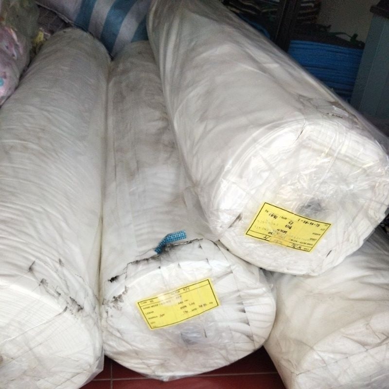 Jual kain katun polymicro gret B putih polos dan warna 400x240cm ...