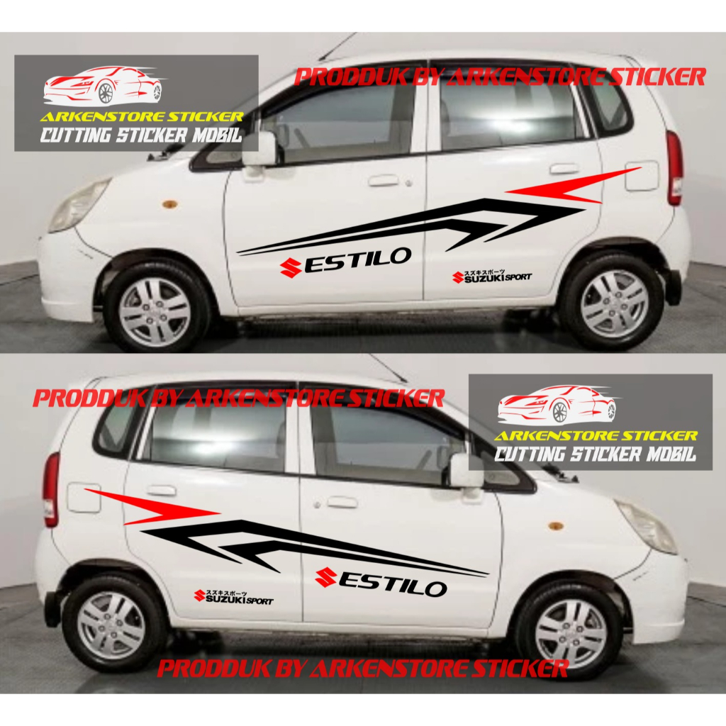 Jual cutting sticker list mobil suzuki estilo sticker sticker list body ...