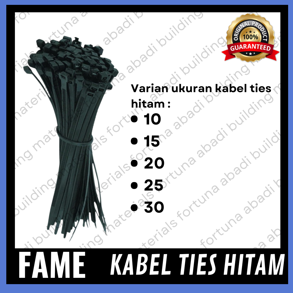 Jual Kabel Ties Hitam Putih Cable Ties | Shopee Indonesia