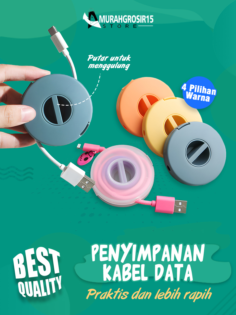 Jual Tempat Penyimpanan Kabel Data / Kabel Charger / Kabel Headset ...