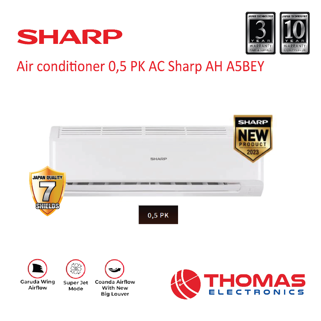 Jual Air conditioner 0,5 PK AC Sharp AHA5BEY AH A 5 BEY Standar Garansi ...