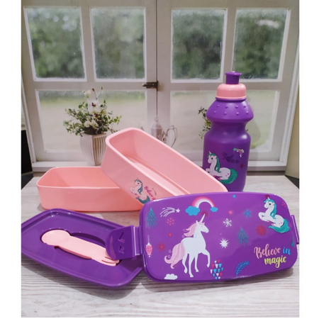 Jual Set Tempat Makan + Botol Minum / Set Tempat Makan Anak 2 Tingkat / Tempat Makan dan Botol ...