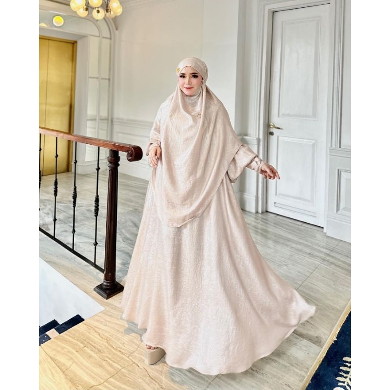 Jual Gamis Set Khimar Shimmer Glitter Shellasaukia | Shopee Indonesia