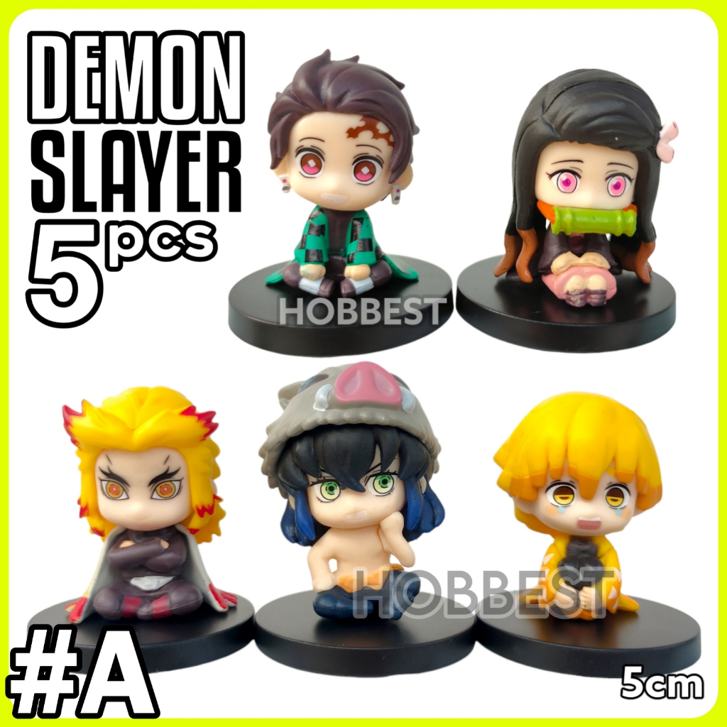 Jual Action Figure KIMETSU NO YAIBA isi 5 pcs Miniatur Topper Pajangan ...