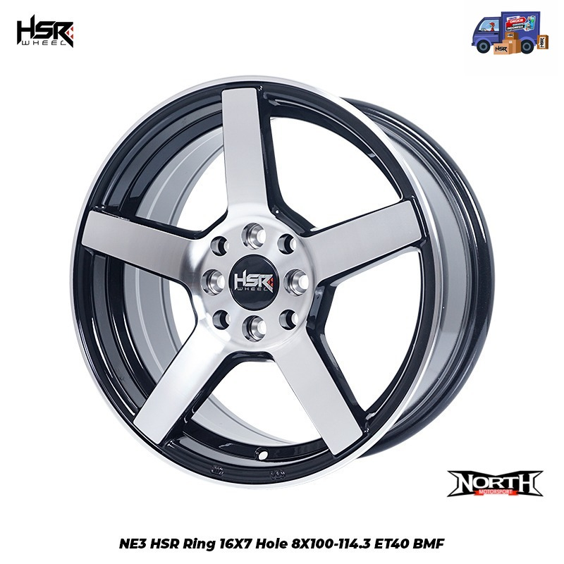Jual Velg Mobil Ring 16 Model Palang 5 Hsr NE3 HSR Lebar 7 Inch Velg Mobilio Yaris Swift Agya ...