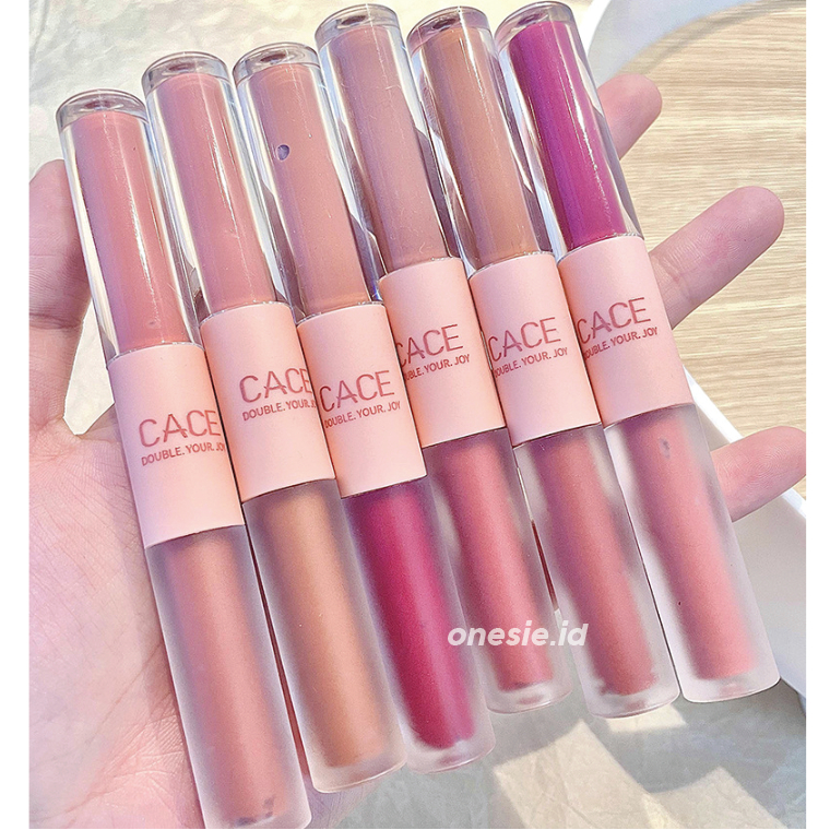 Jual CACE Matte + Glossy 2 in 1/Lipstick Dua Sisi Matte Lipstick Glossy ...