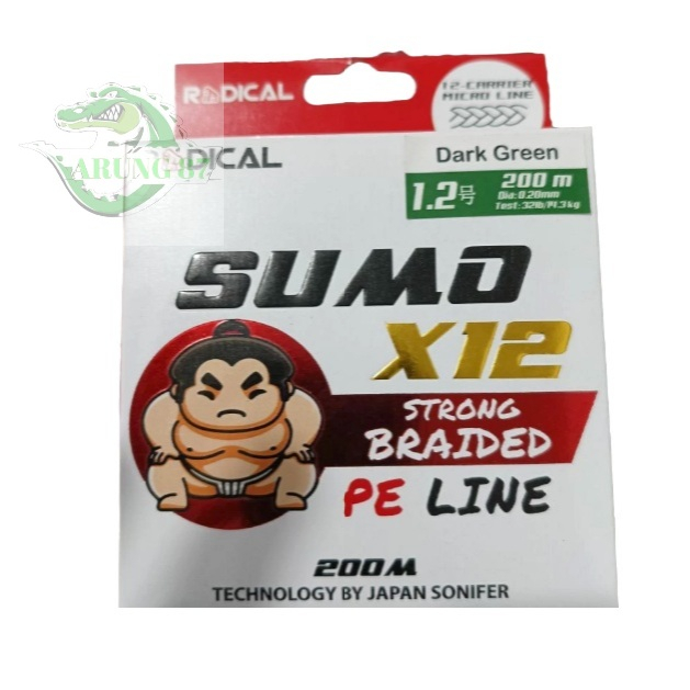 Jual PE. RADICAL SUMO X12 (Color DARK GREEN) 200m PE SUMO | Shopee ...