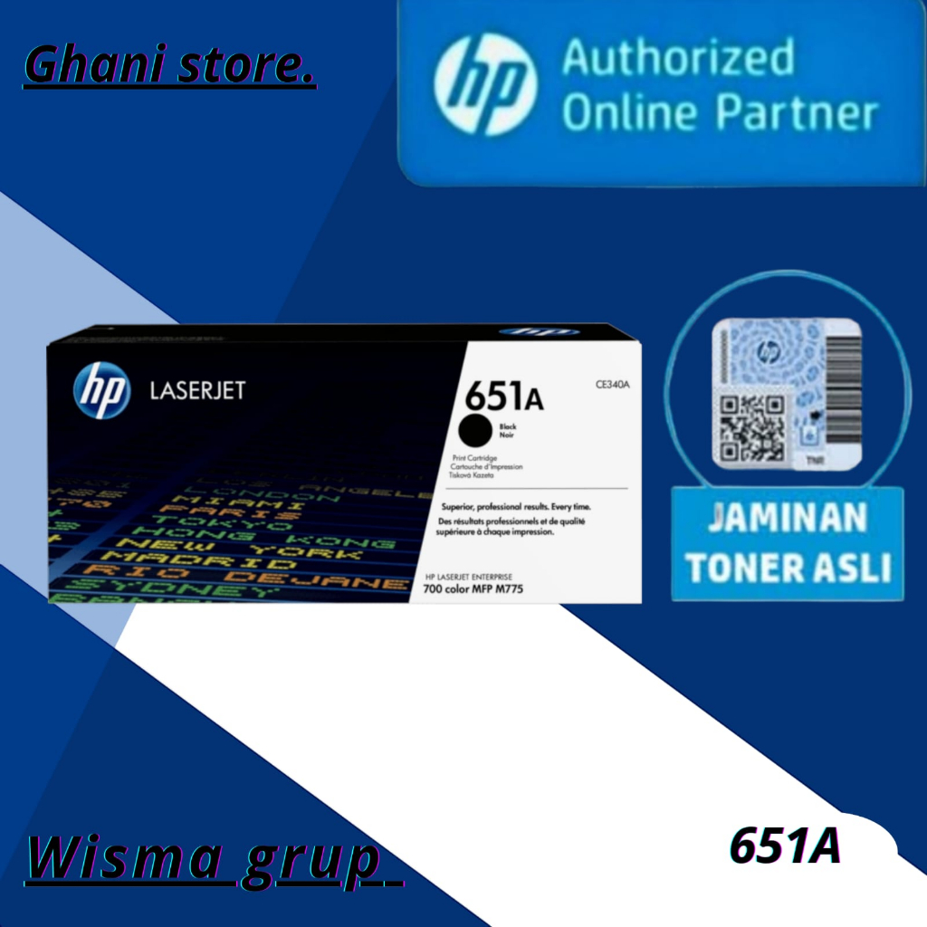 Jual Toner hp laserjet 651A black ( CE340A ) | Shopee Indonesia