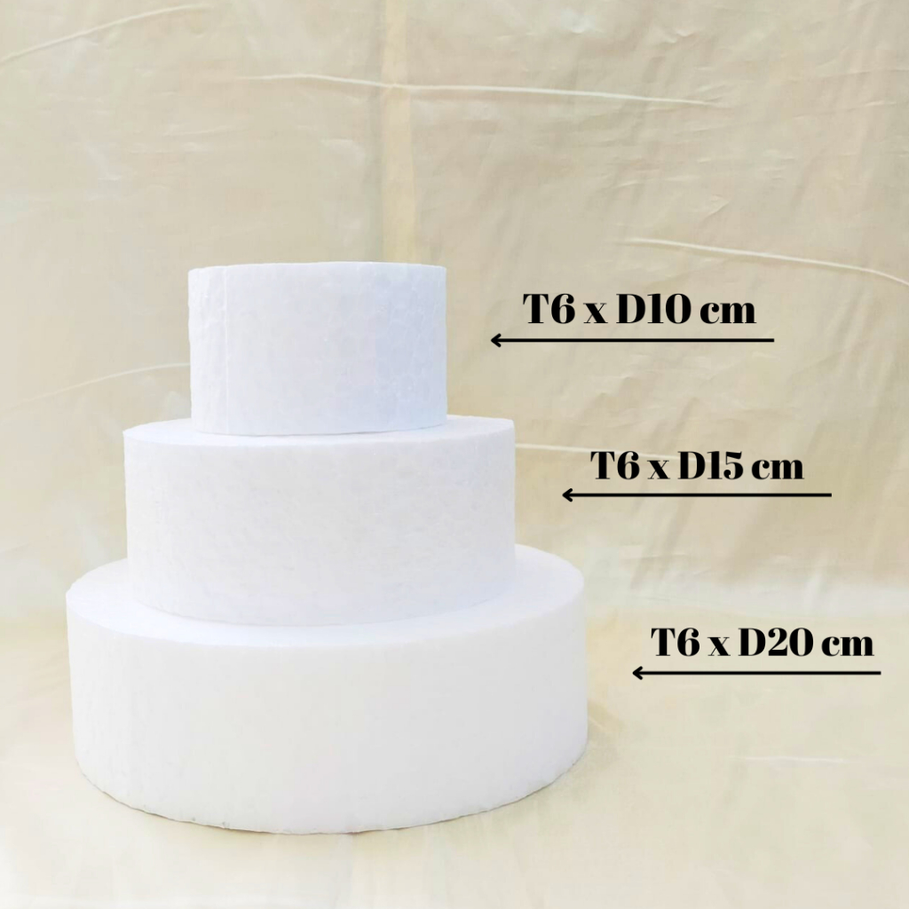 Jual Dummy Gabus Styrofoam Moneycake, Cake/Kue Bulat Tinggi 6 cm ...