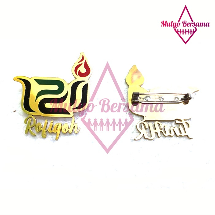 Jual Pin Bros Bentuk Logo dan Tulisan Nama Dada Custom Pin Name Tag ...