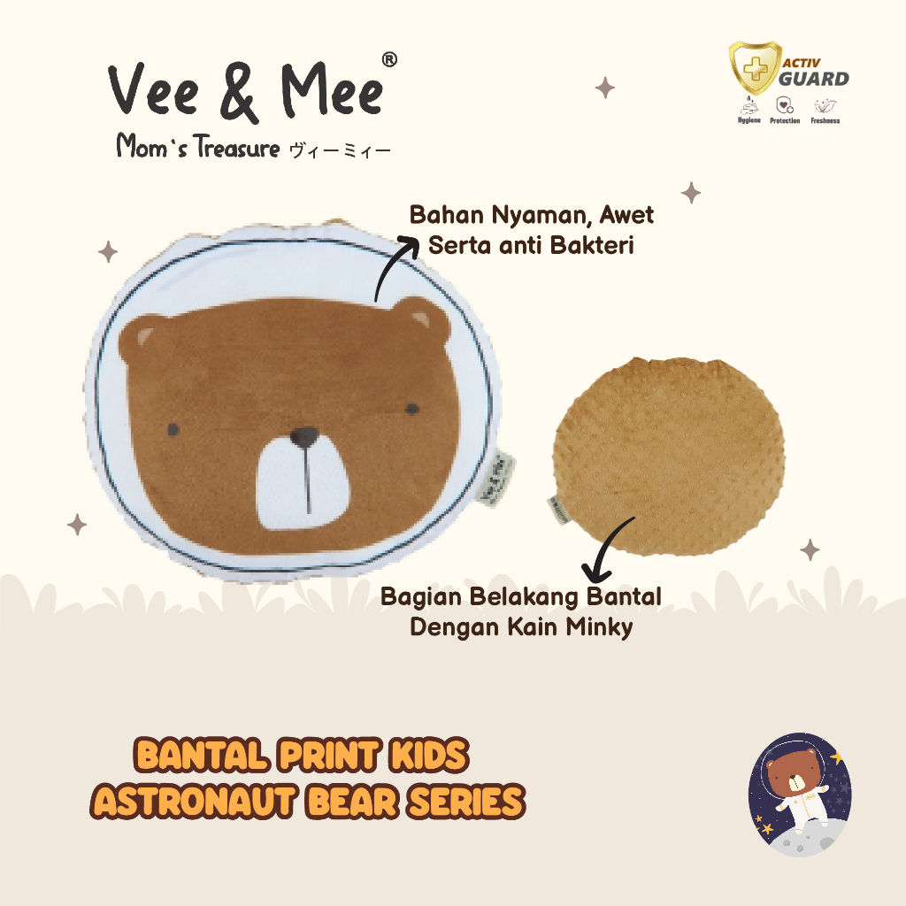 Jual Bantal Anak / Boneka Anak / Doll Print Kids Astronaut Bear Series Vee And Mee | Shopee ...