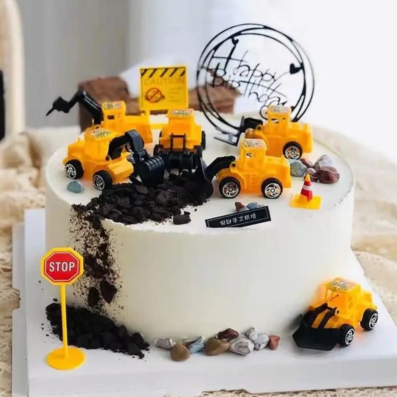 Jual Topper Kue Mainan Mobil Truk Konstruksi, Excavator, Buldozer ...