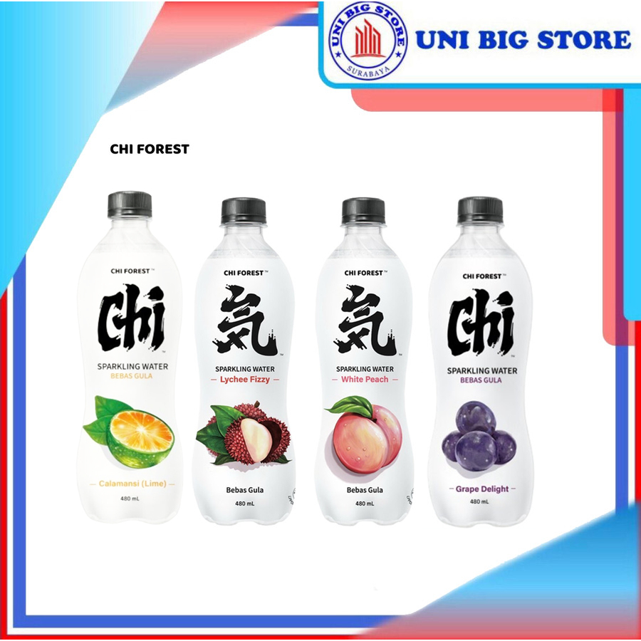 Jual CHI FOREST Sparkling Water Lychee | Peach | Lime | Grape 480 ml Bebas Gula | Shopee Indonesia