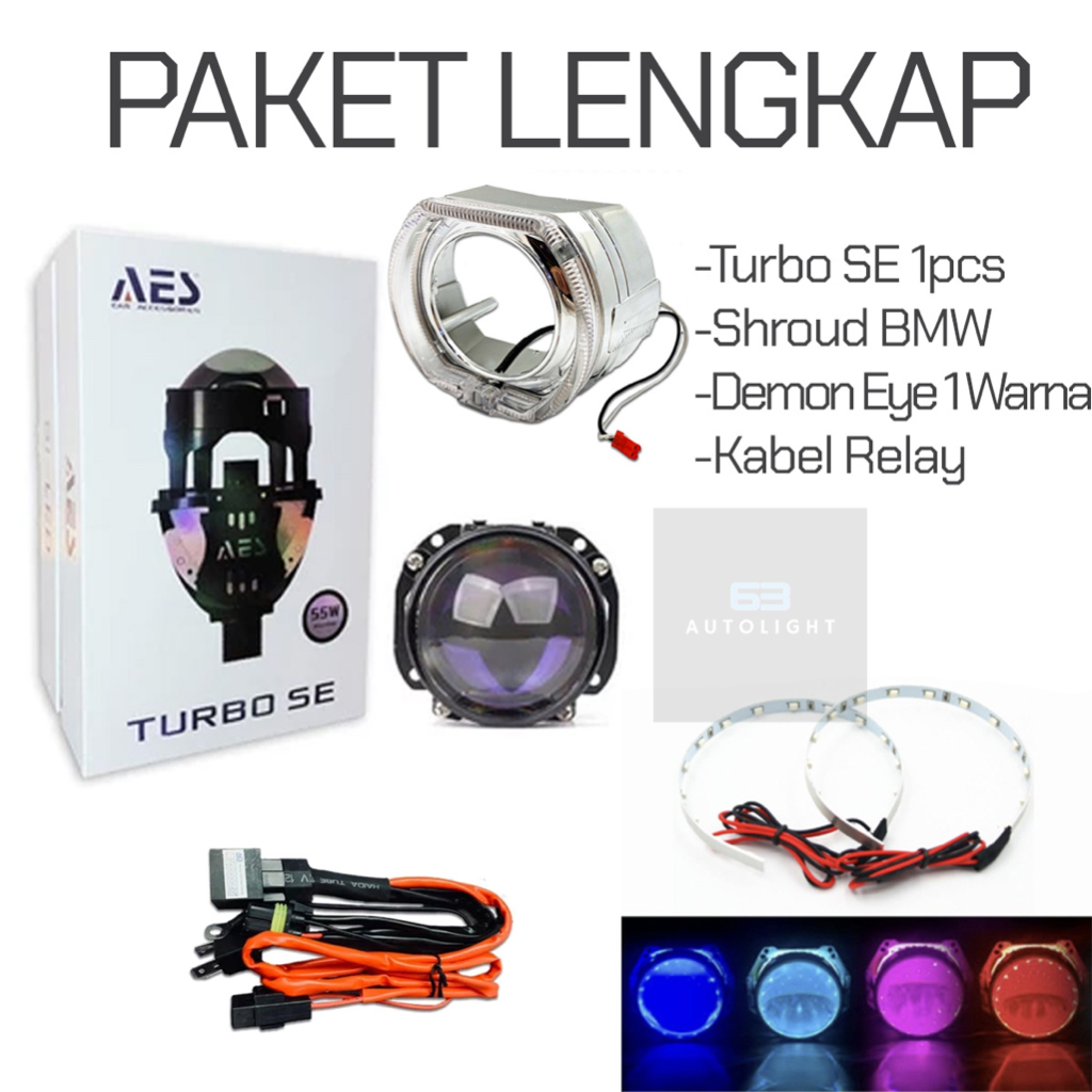 Jual Paket Lengkap BILED AES Turbo SE 2.5 Inchi + Shroud + Demon ...